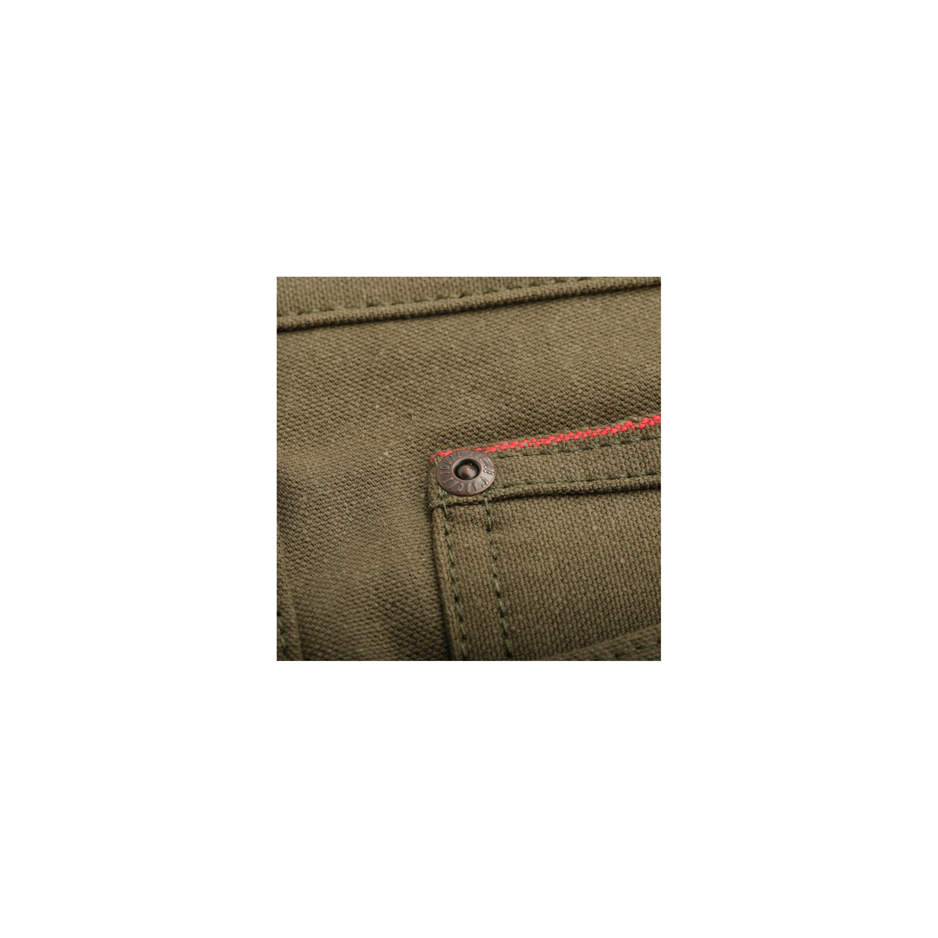 NAKED & FAMOUS / WeirdGuy Army Green Duck Canvas Selvedge