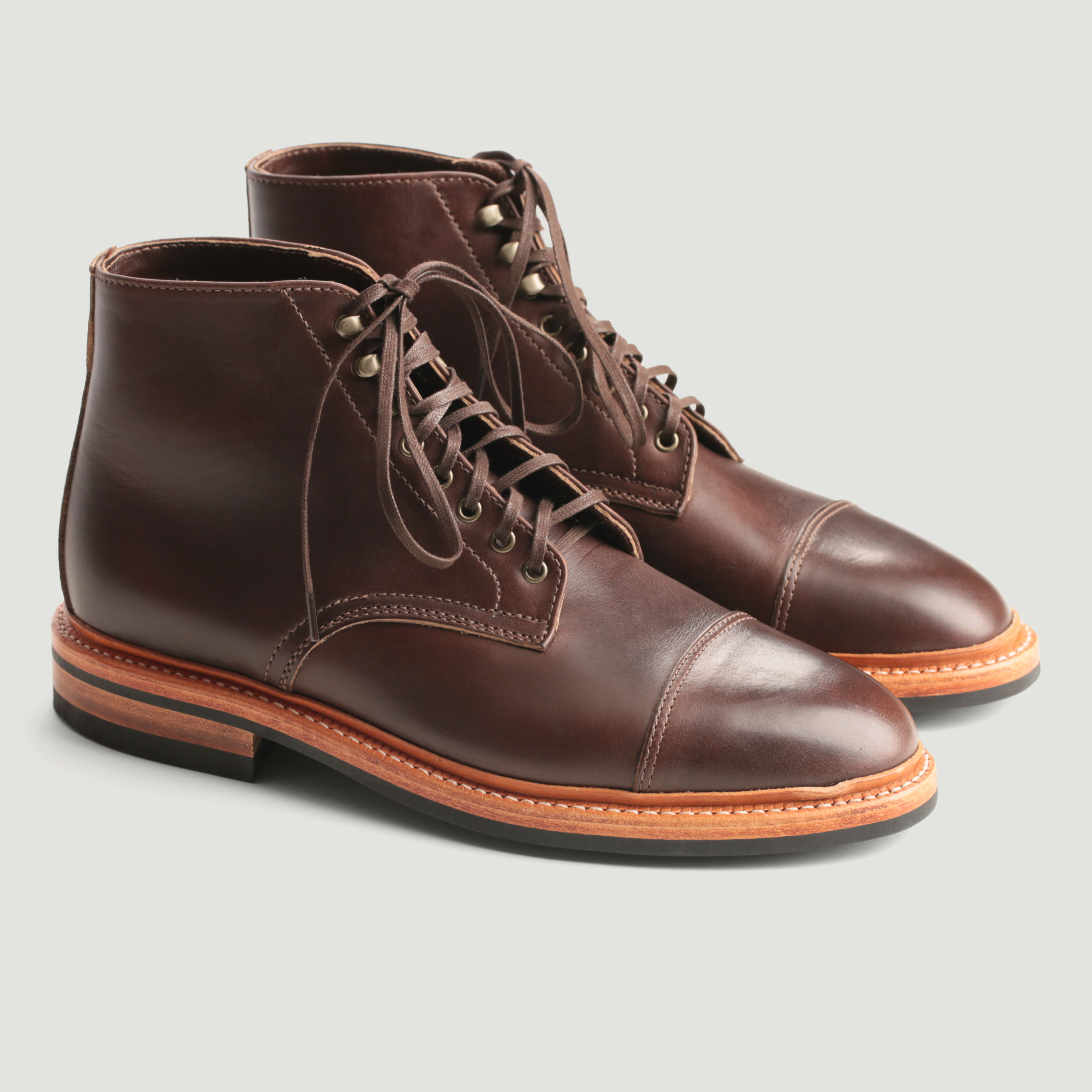 OAK STREET BOOTMAKERS / Brown Chromexcel Cap-Toe Lakeshore Boot