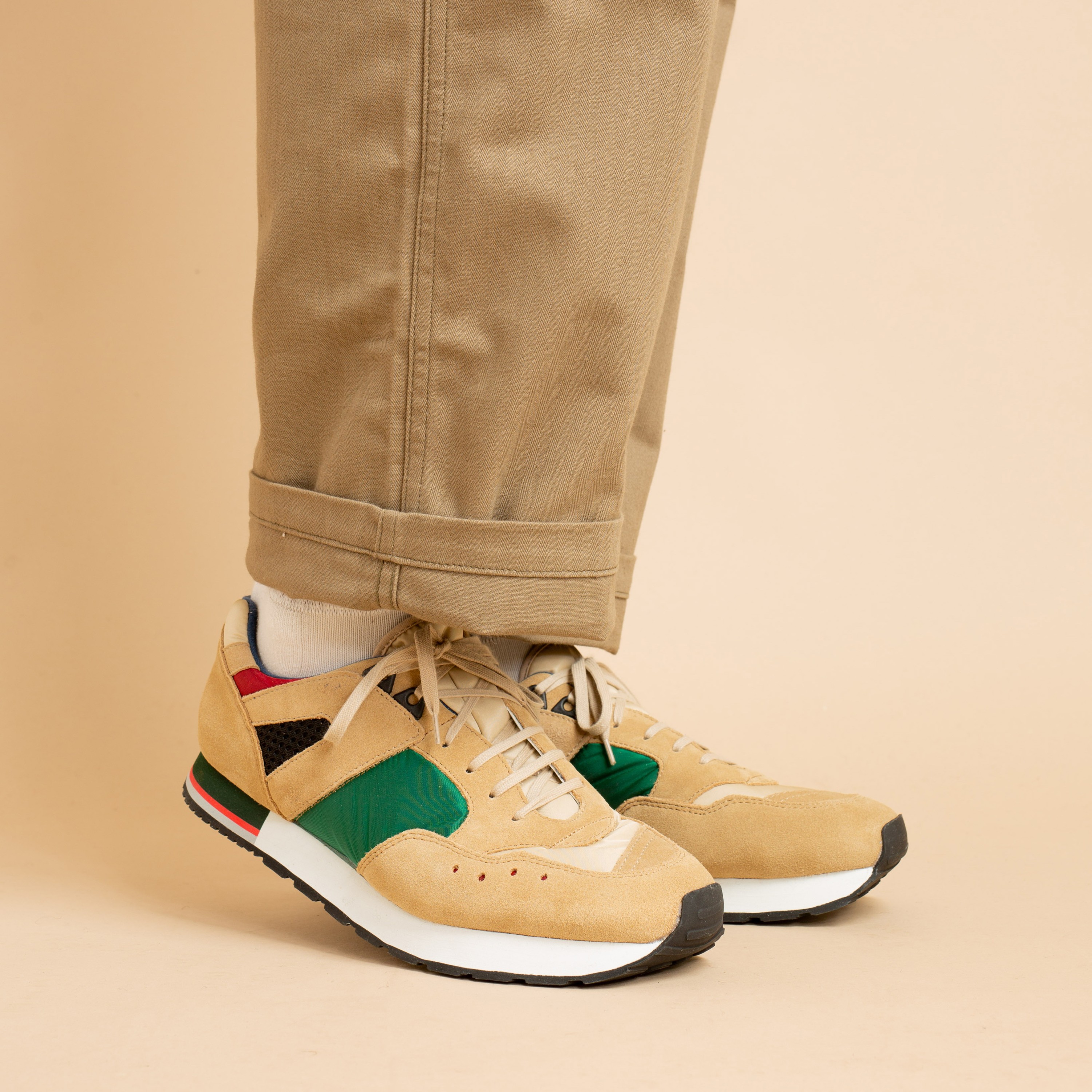 REPRODUCTION OF FOUND / French Military Trainer Green/Beige