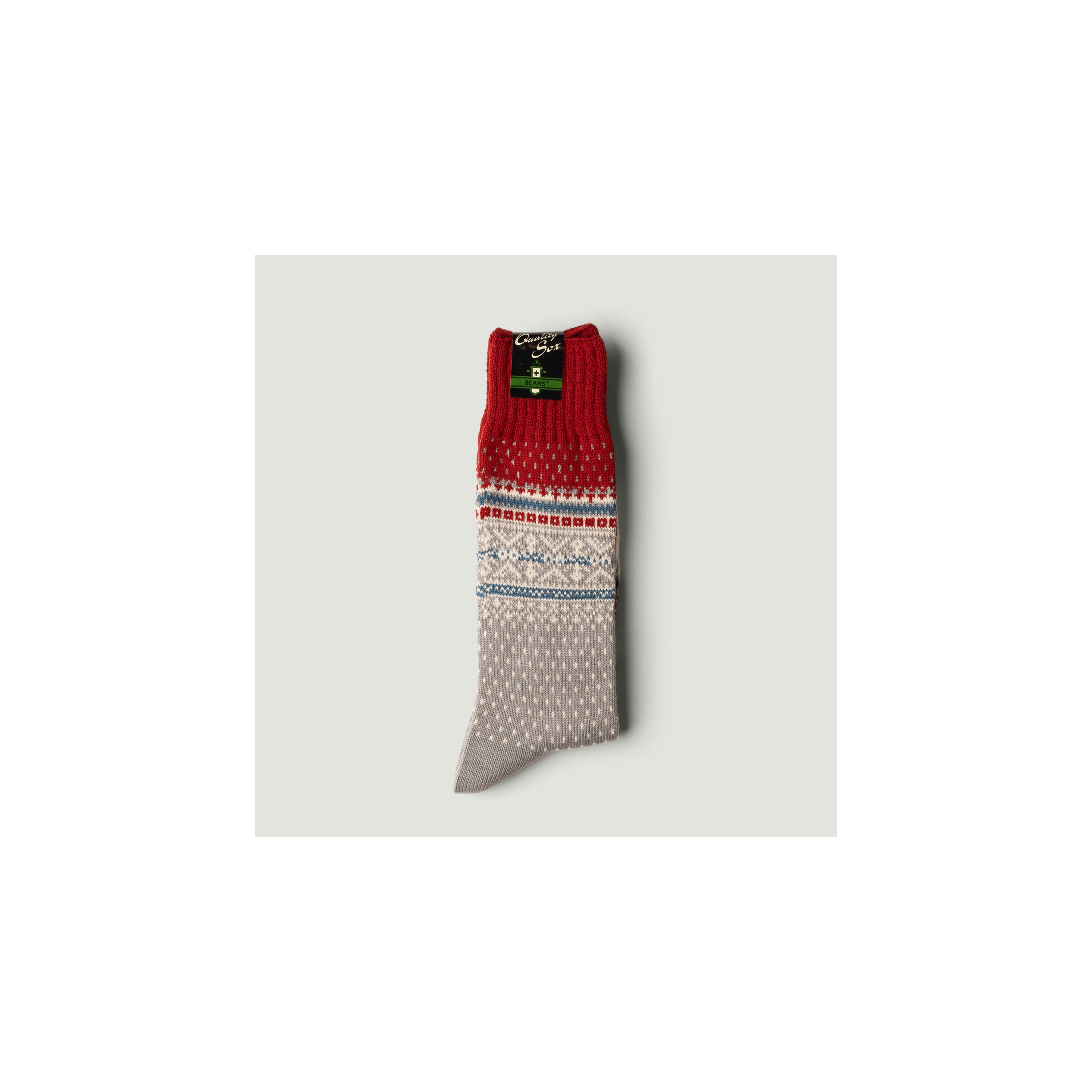 BEAMS PLUS Nordic Socks Grey Base