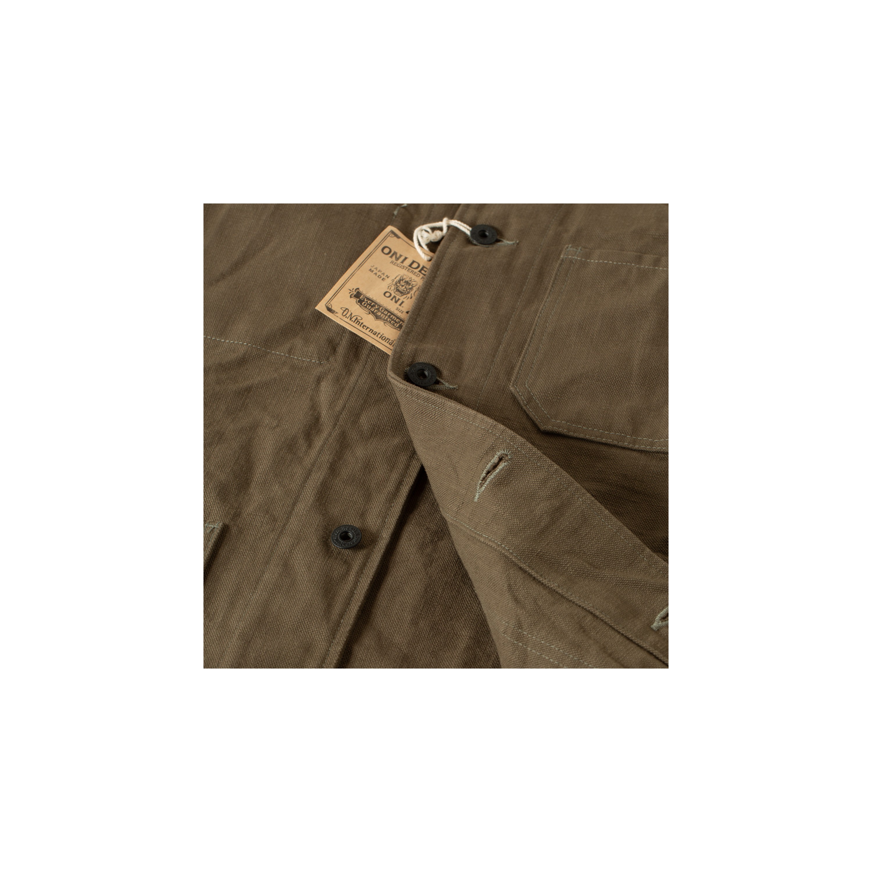 ONI DENIM / 03100-HOX Heavy Oxford Coverall Jacket Olive