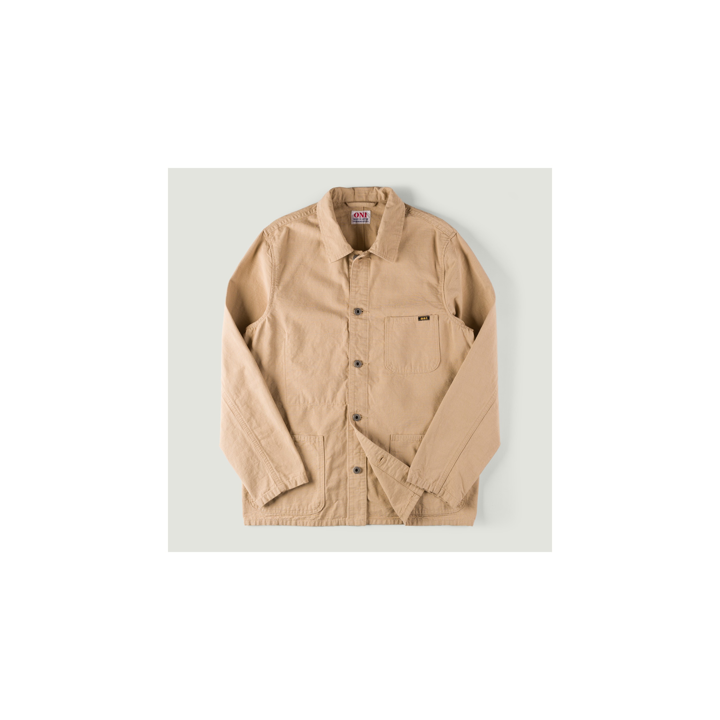 ONI DENIM / 03500-8BE 8oz "Betacham" Beige Selvedge Chambray Coverall