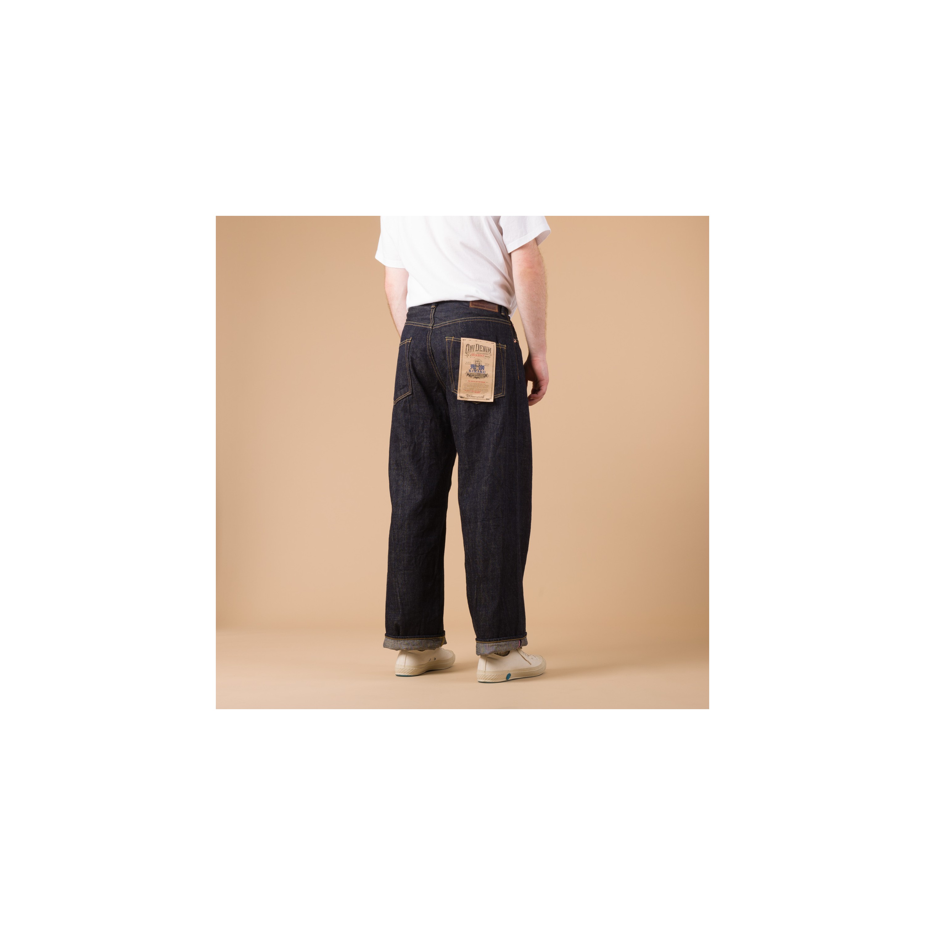 ONI DENIM / 222-Kiraku 12oz Super Wide Straight One Wash Denim