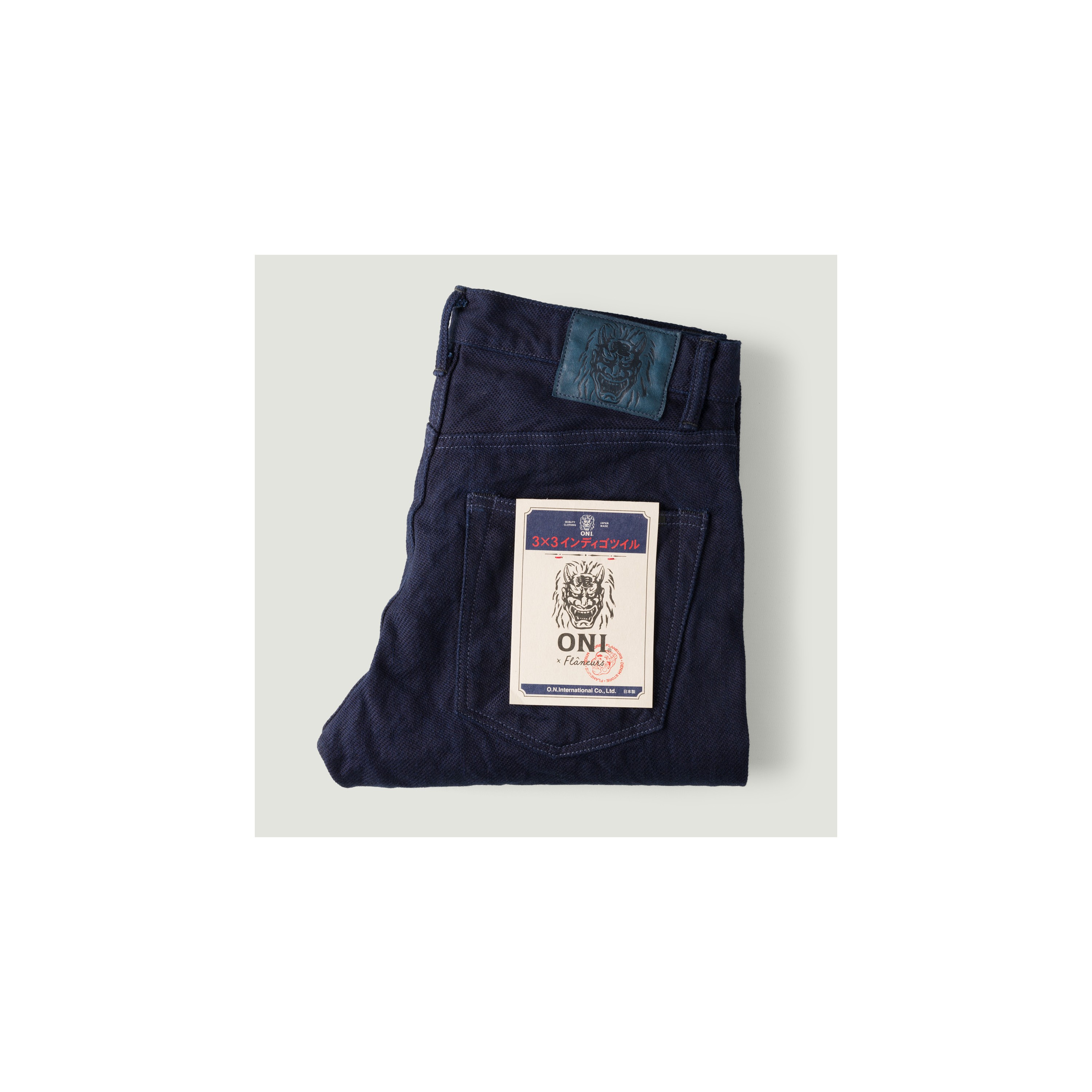 ONI DENIM / ONI X Flâneurs 3X3 インディゴツイル One Wash