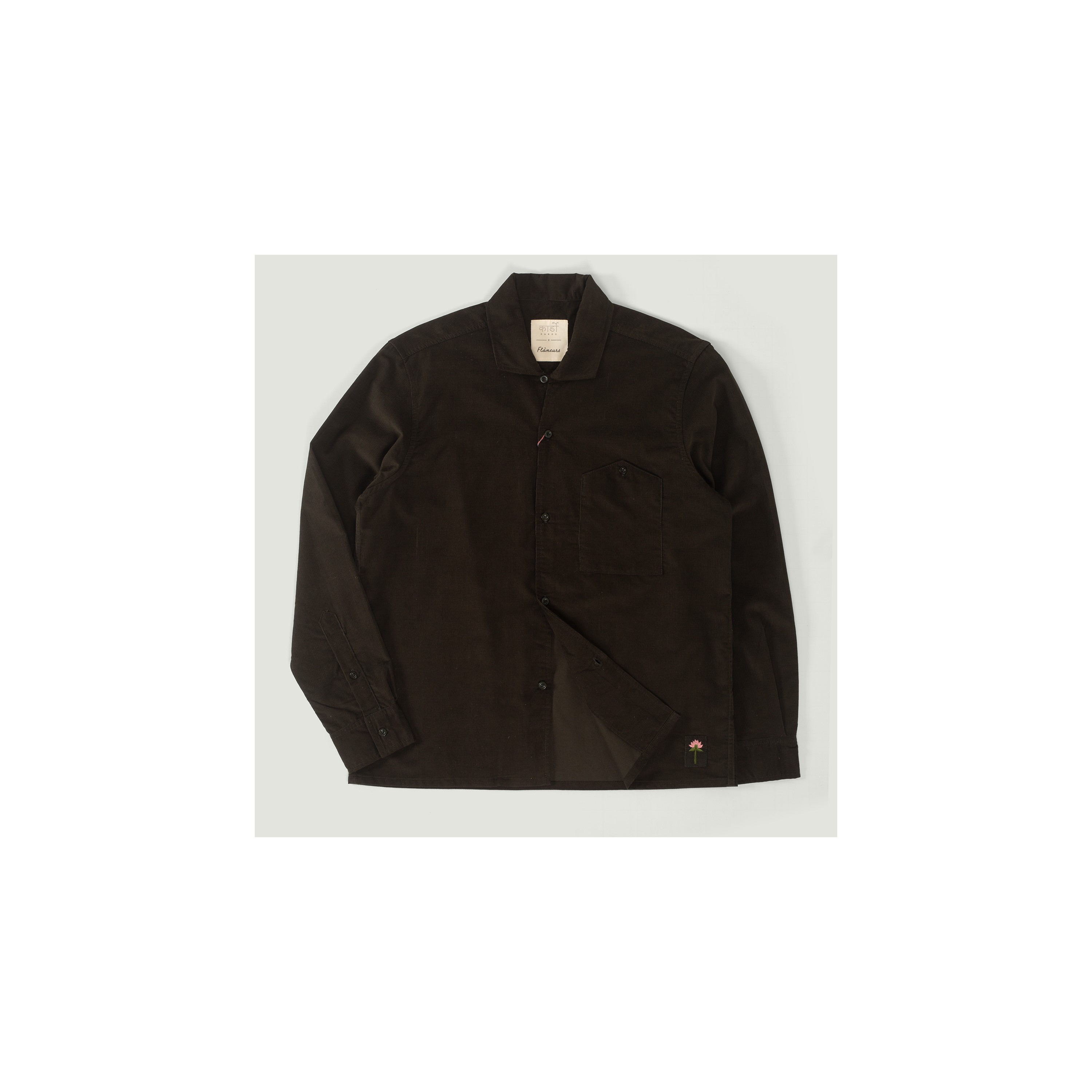 KARDO x FLANEURS / L/S Shirt Corduroy Dark Green