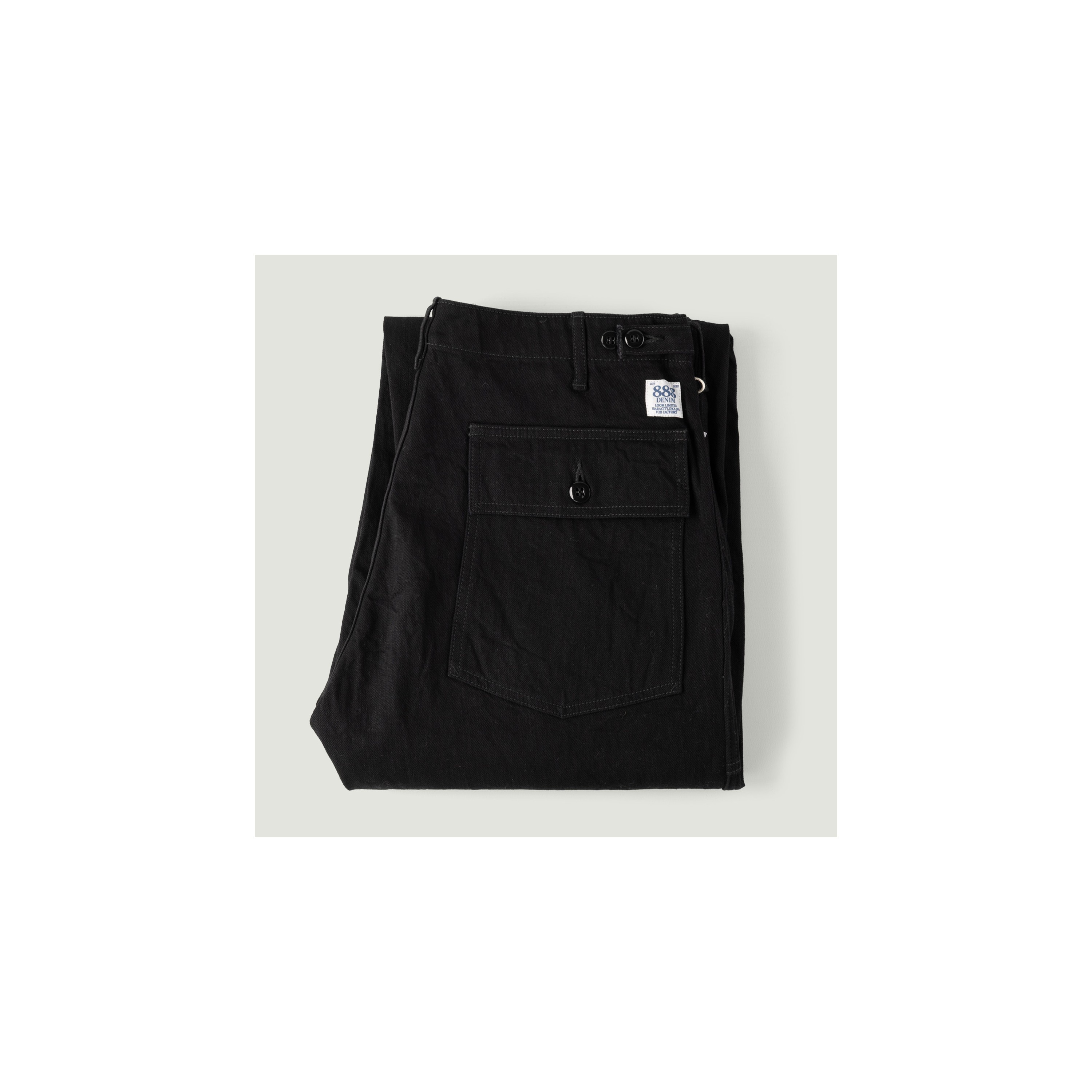 FOB FACTORY / F0541 888 Denim Baker Pants Black