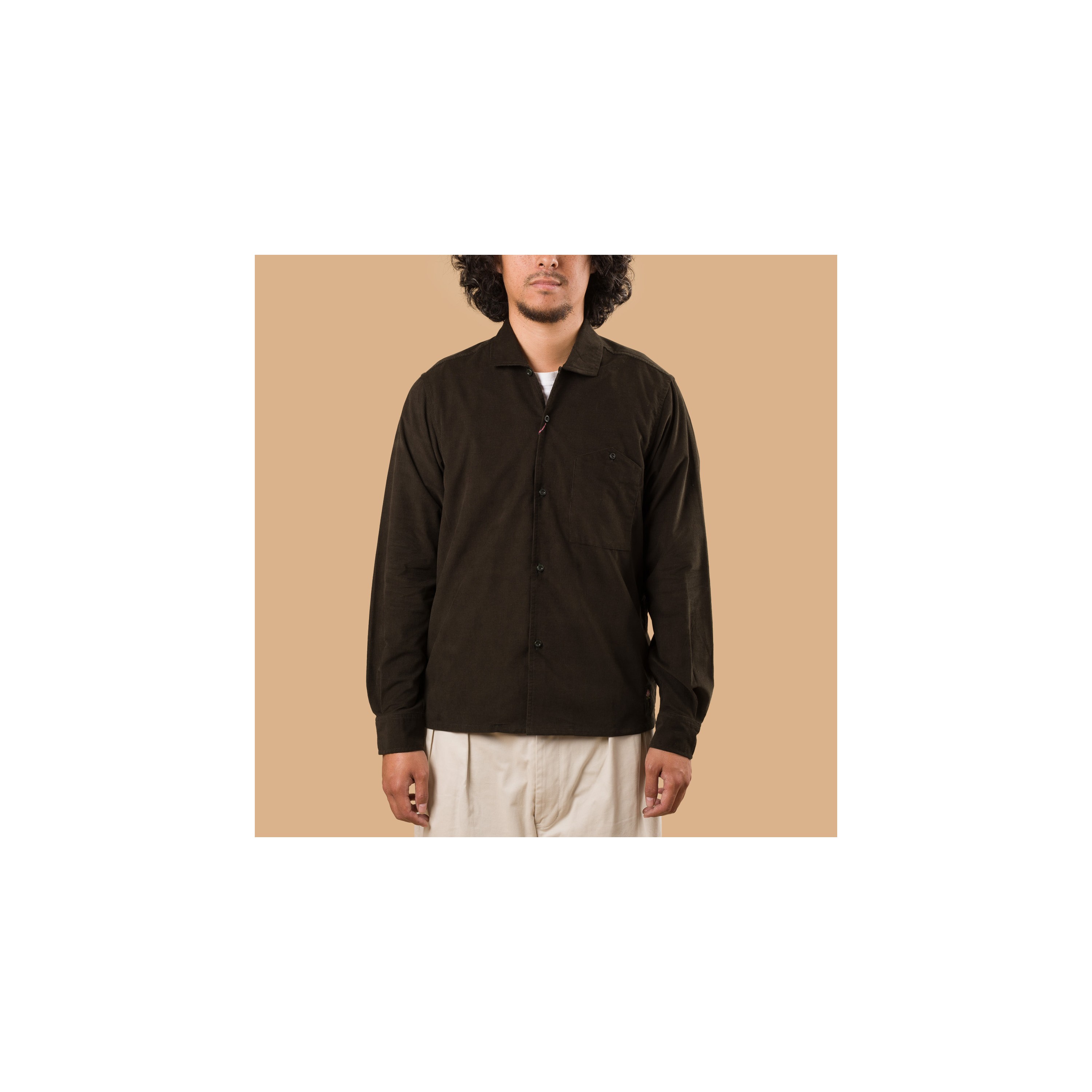 KARDO x FLANEURS / L/S Shirt Corduroy Dark Green
