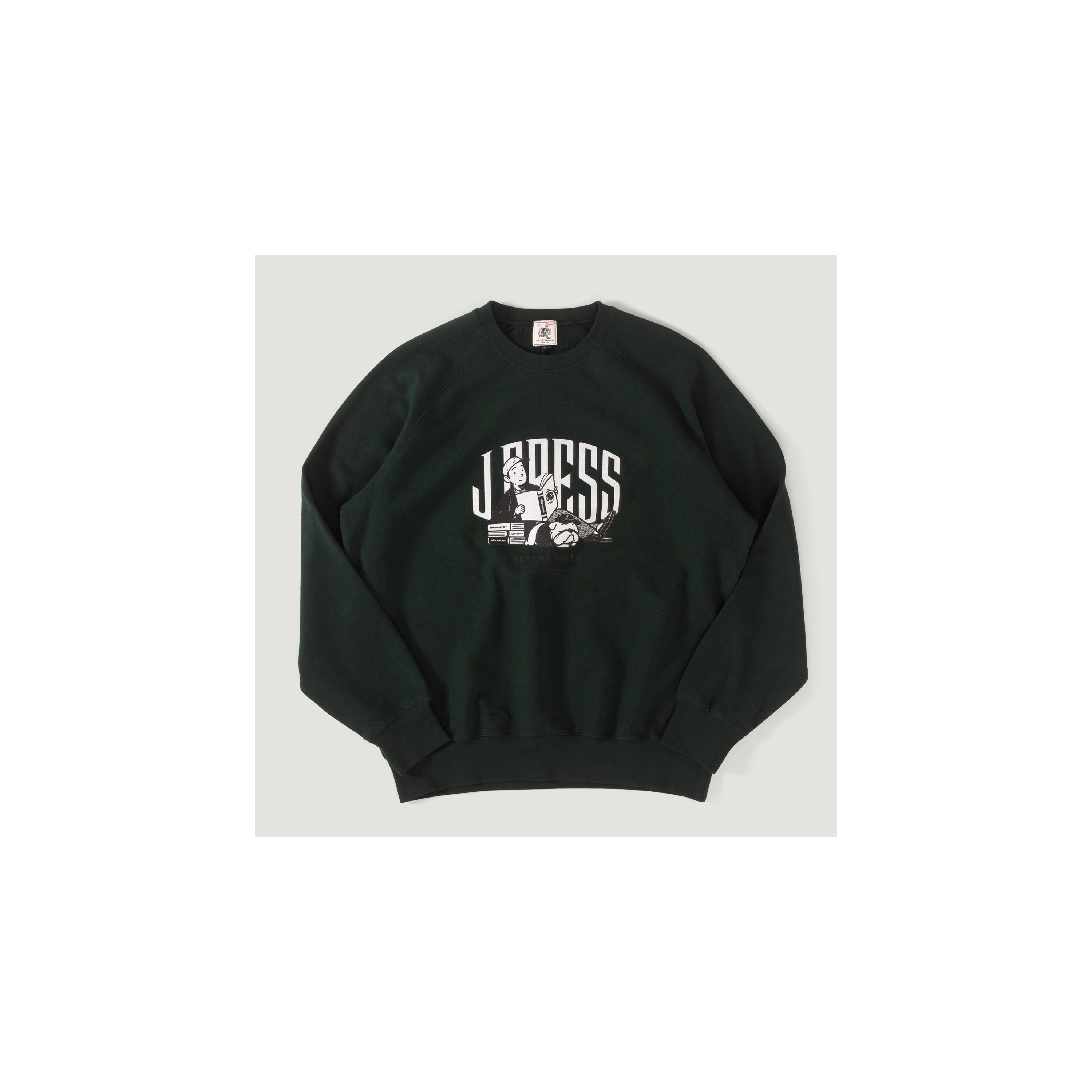 J. PRESS / Supima Recycle French Terry Aaron Chang Sweat Green