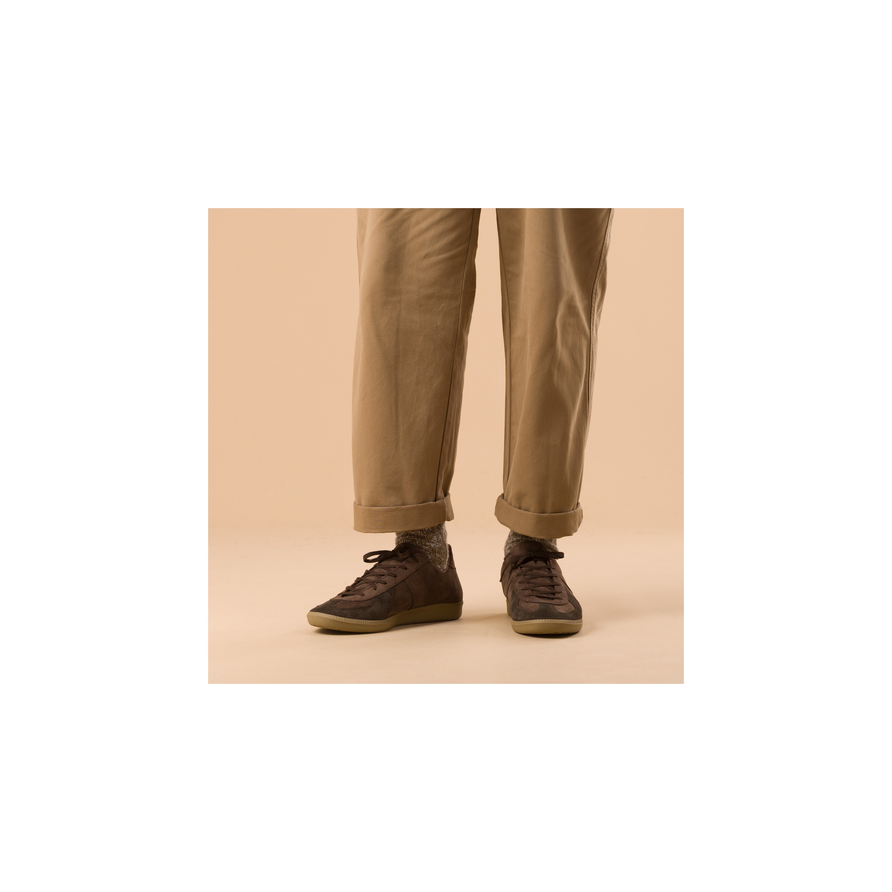 REPRODUCTION OF FOUND / German Military Trainer in Brown Nubuck