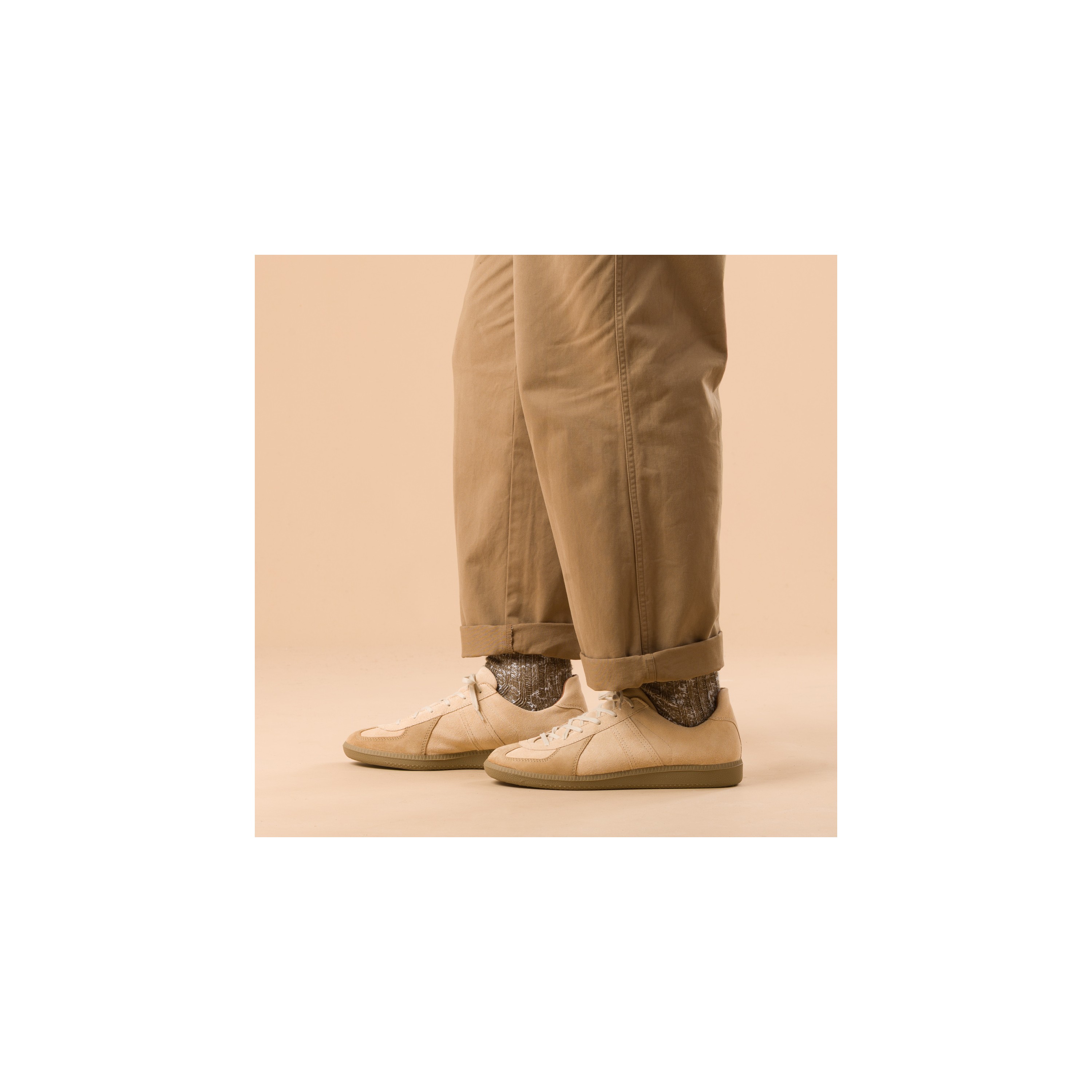 REPRODUCTION OF FOUND / German Military Trainer Beige Suede